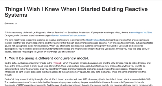 Things I Wish I Knew When I Started Building Reactive Systems